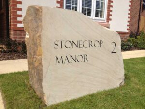 Hand Carved Stone Signs | Plaques, Blocks, Memorials, & Free-Standing ...