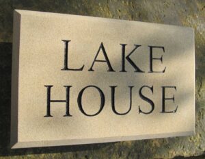 Stone house name and number plaques and hand carved sandstone signs ...