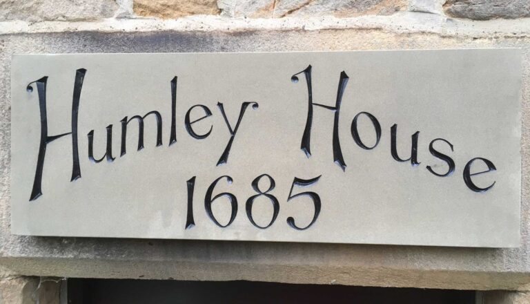 Stone house name and number plaques and hand carved sandstone signs ...